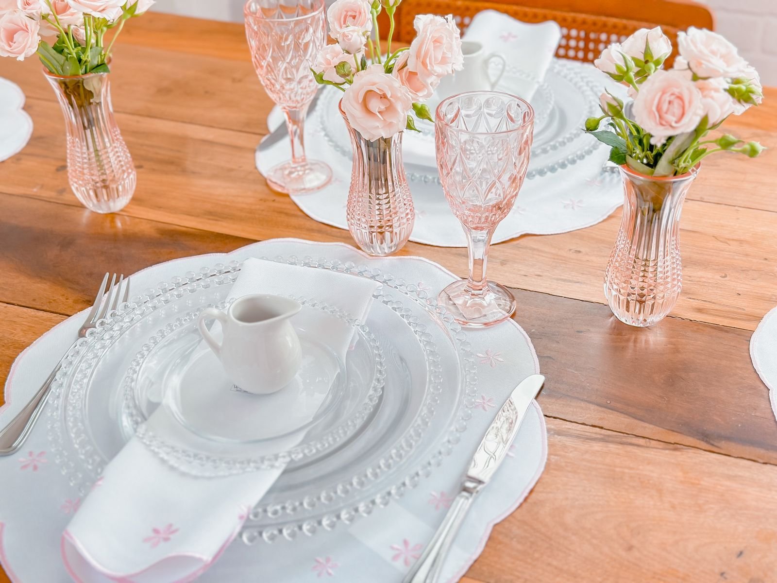 Kit Combo 12 Sousplat Bolinha Pearl Wolff Transparente